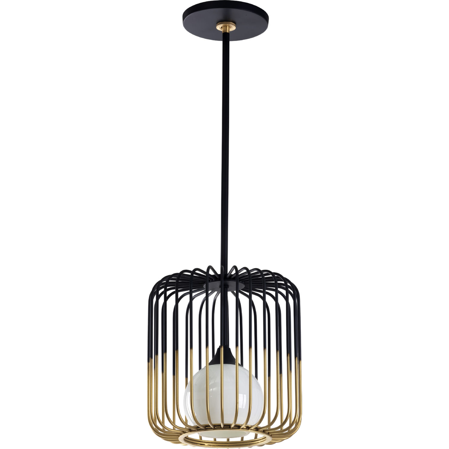 Sunpan 106360 Circa Small Ceiling Pendant Light in Black Iron, Brass ...