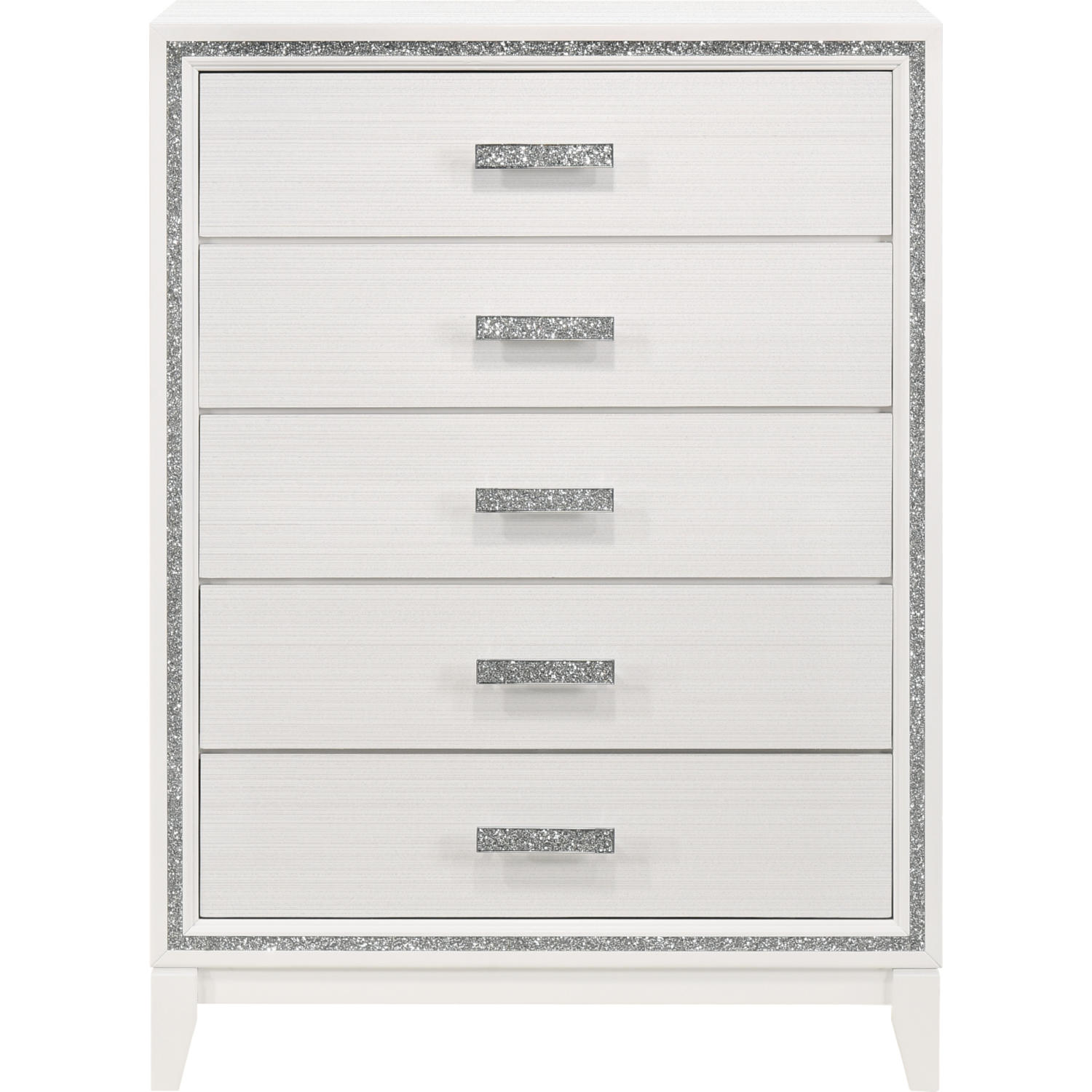 Acme 28456 Haiden Chest in White Finish & Silver