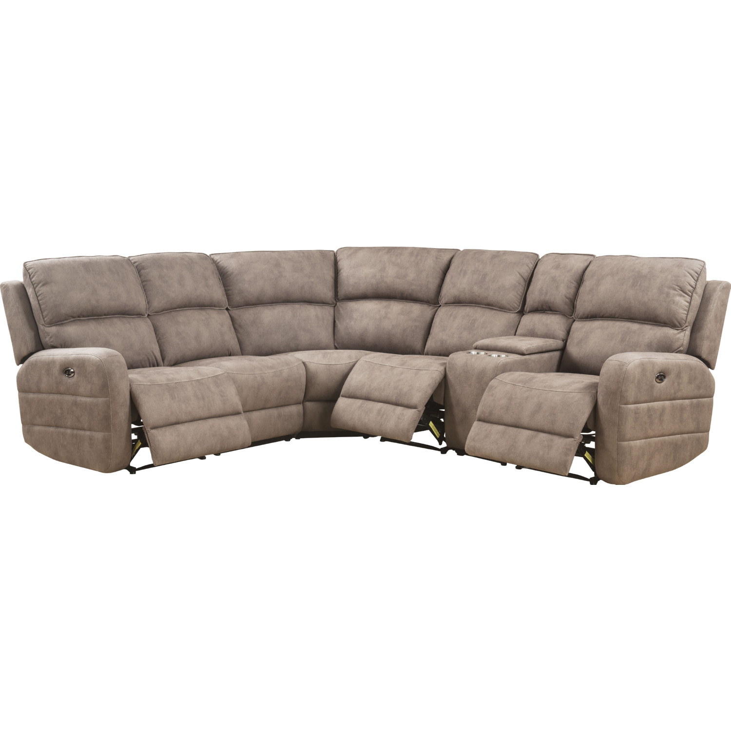 Acme 54590 Olwen Power Motion Sectional Sofa with USB in Mocha Nubuck