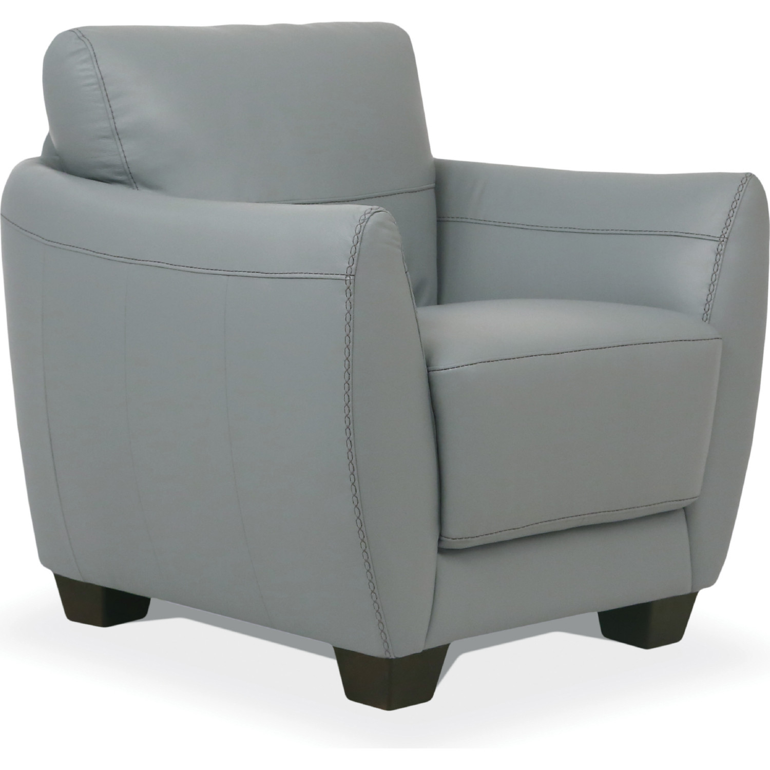 Acme 54952 Valeria Accent Chair in Water Blue Leather
