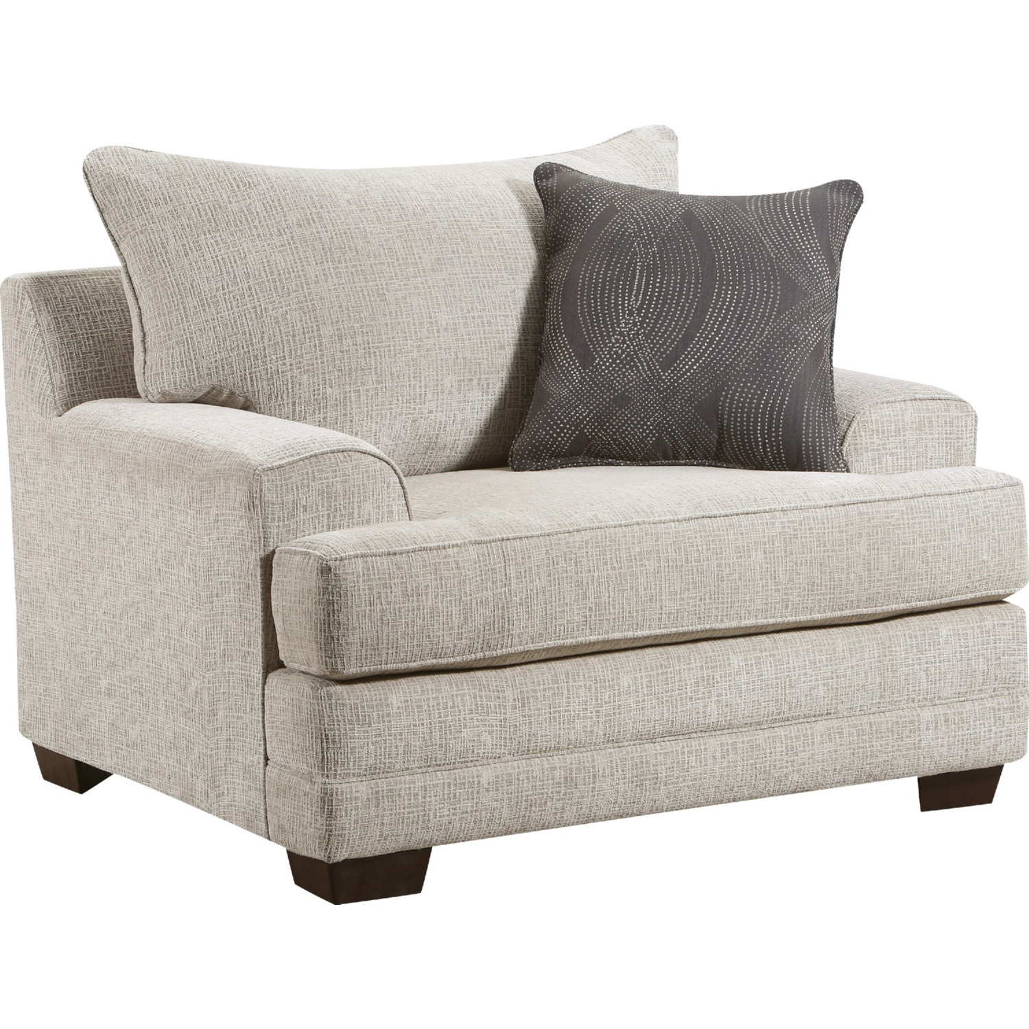 Acme 55807 Avedia Accent Chair in Beige & Gray Chenille