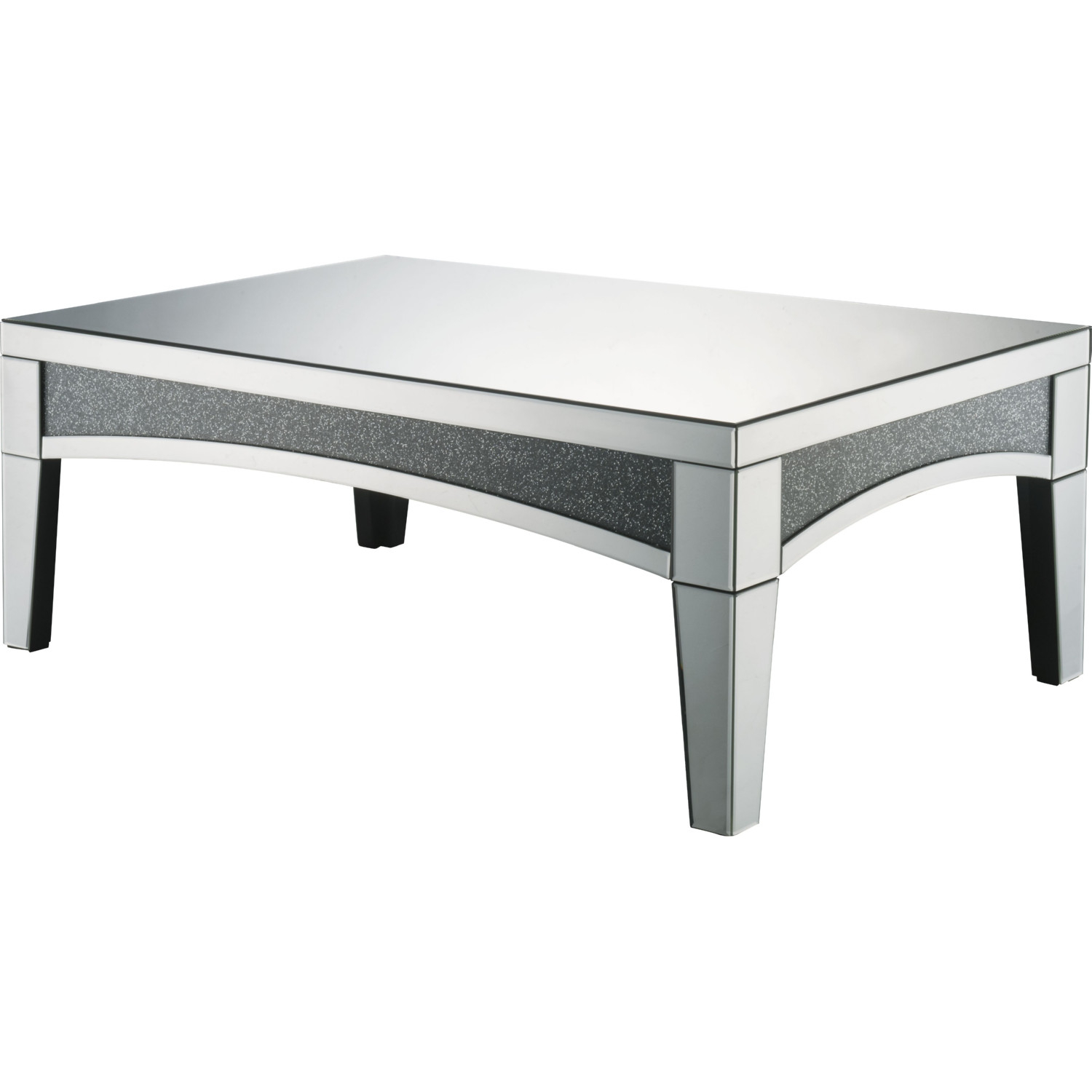 Acme 84675 Nowles Coffee Table in Mirror & Faux Stones