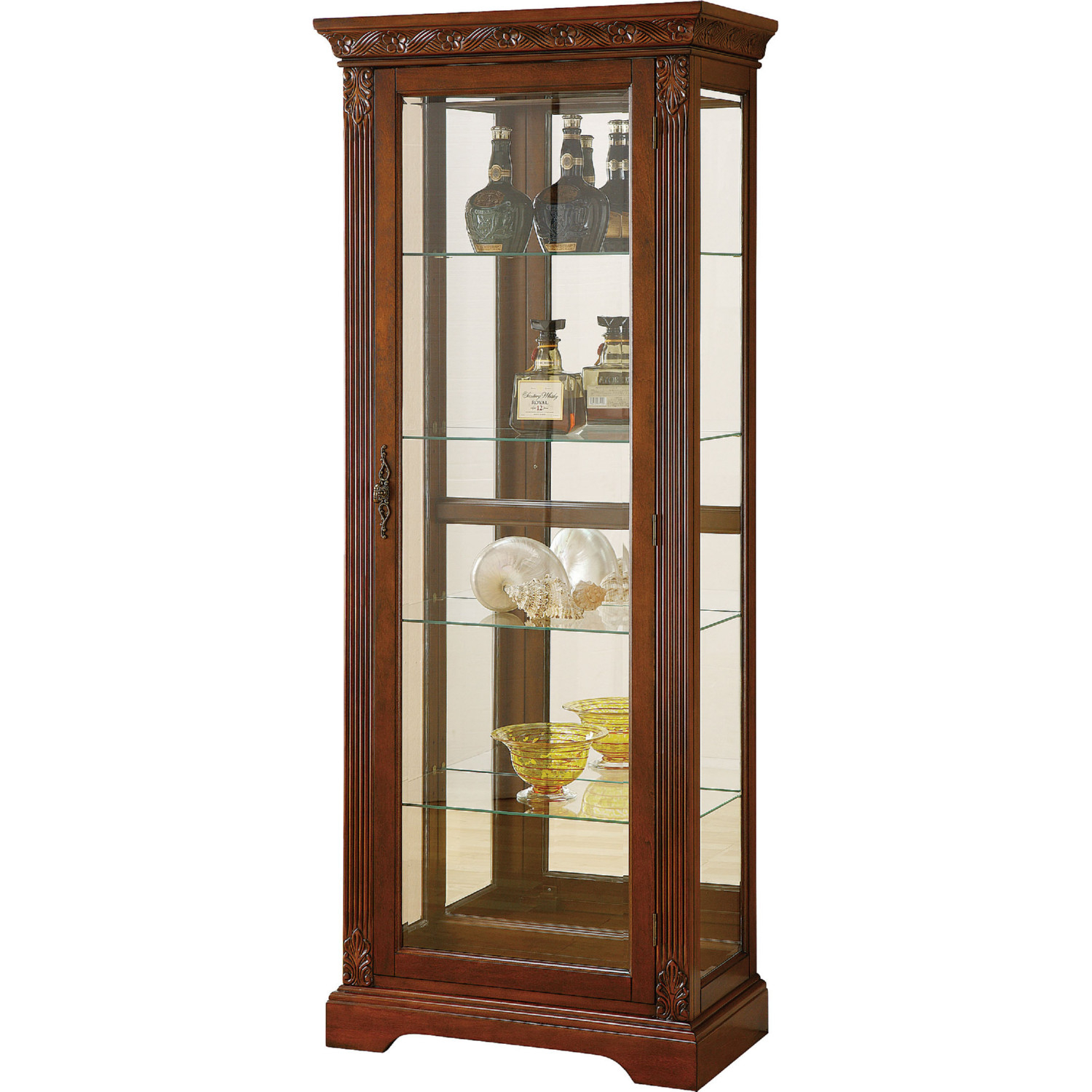 Acme 90062 Addy Curio Cabinet in Cherry