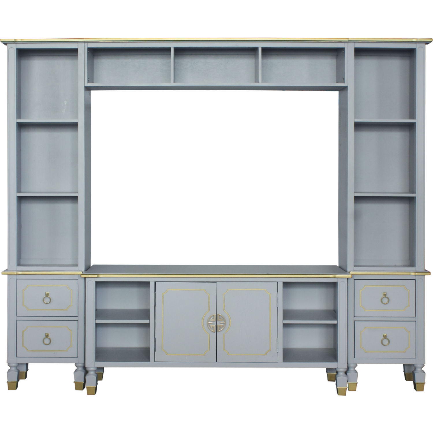 Acme 91990 House Marchese 3 Piece Entertainment Center in Pearl Gray