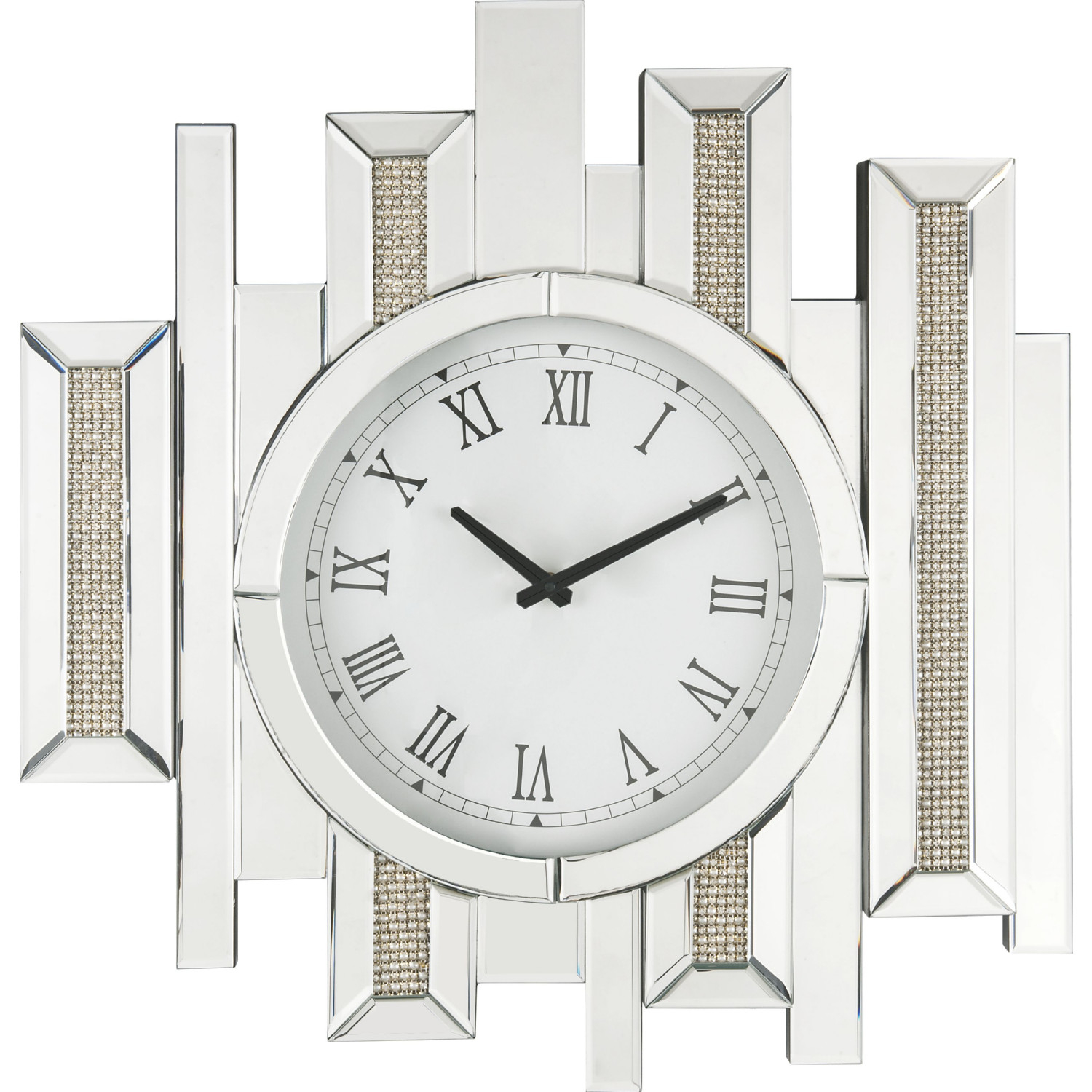 Acme 97728 Lavina Wall Clock in Mirror & Faux Diamonds
