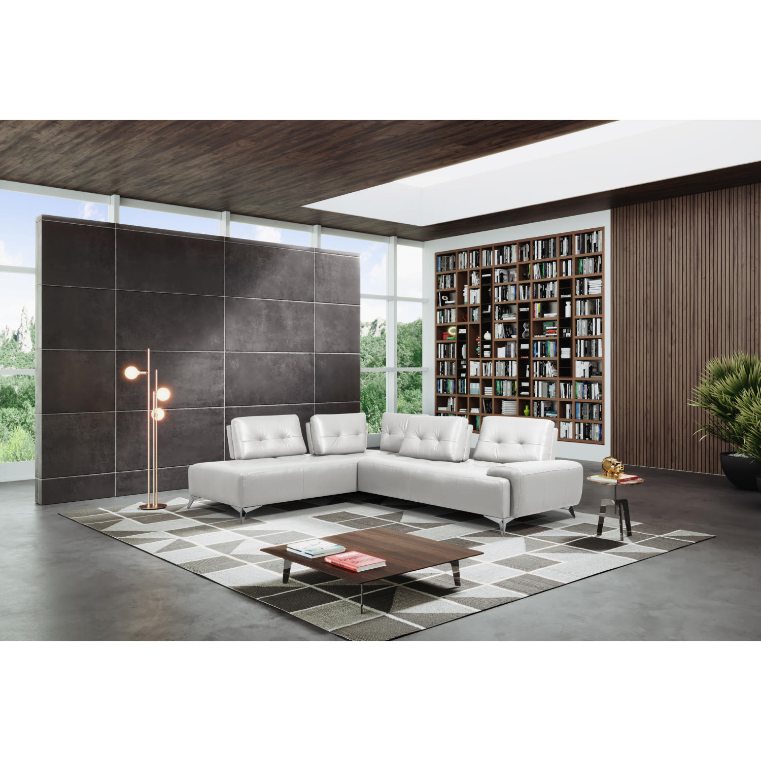 Acme LV00215 Turano Sectional Sofa with Left Facing Chaise in Tufted ...