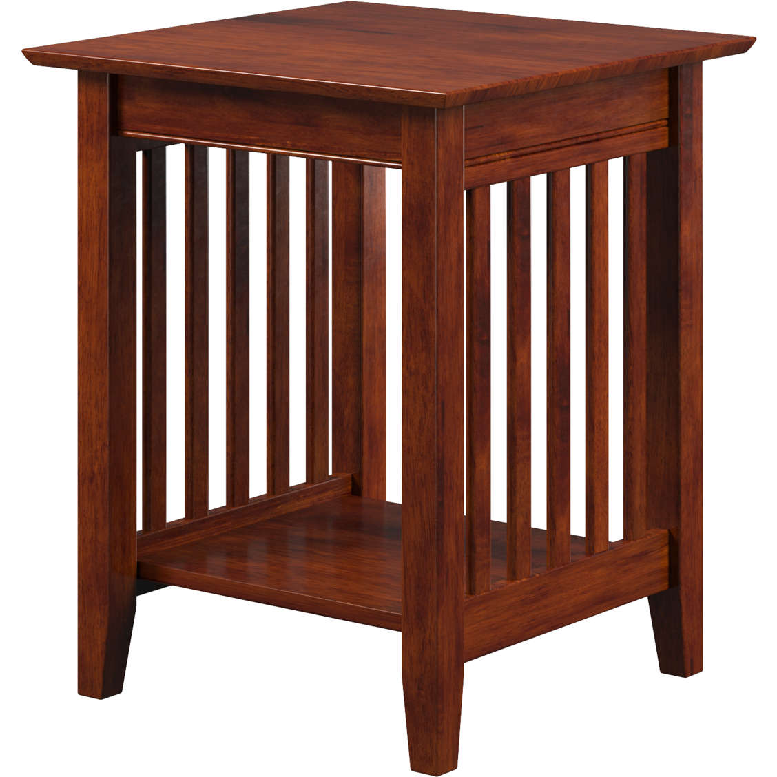 AFI AH10224 Mission Printer Stand in Walnut Solid Eco Friendly Hardwood