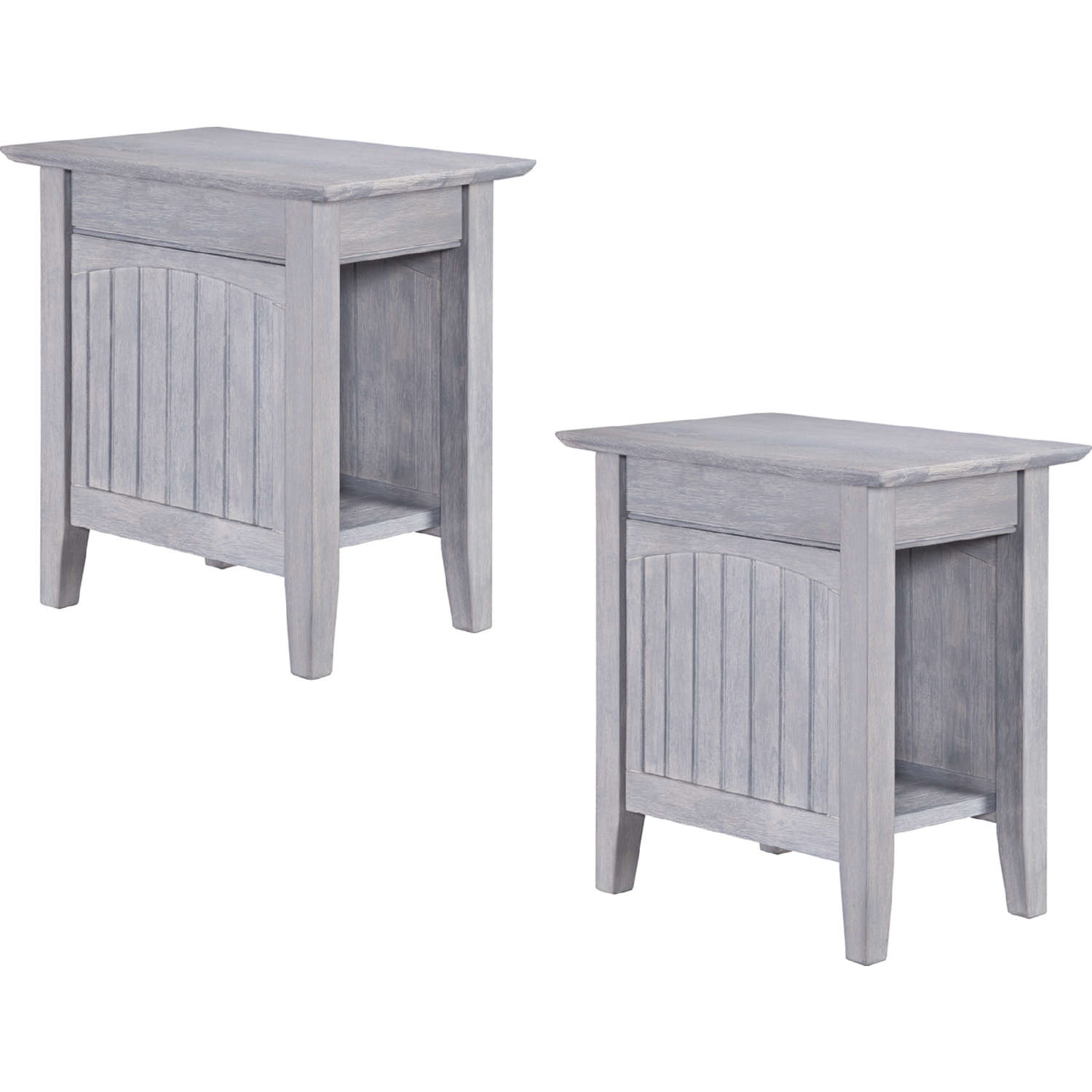 AFI AH33308 Nantucket Side Table in Driftwood Finish Solid Wood (Set of 2)