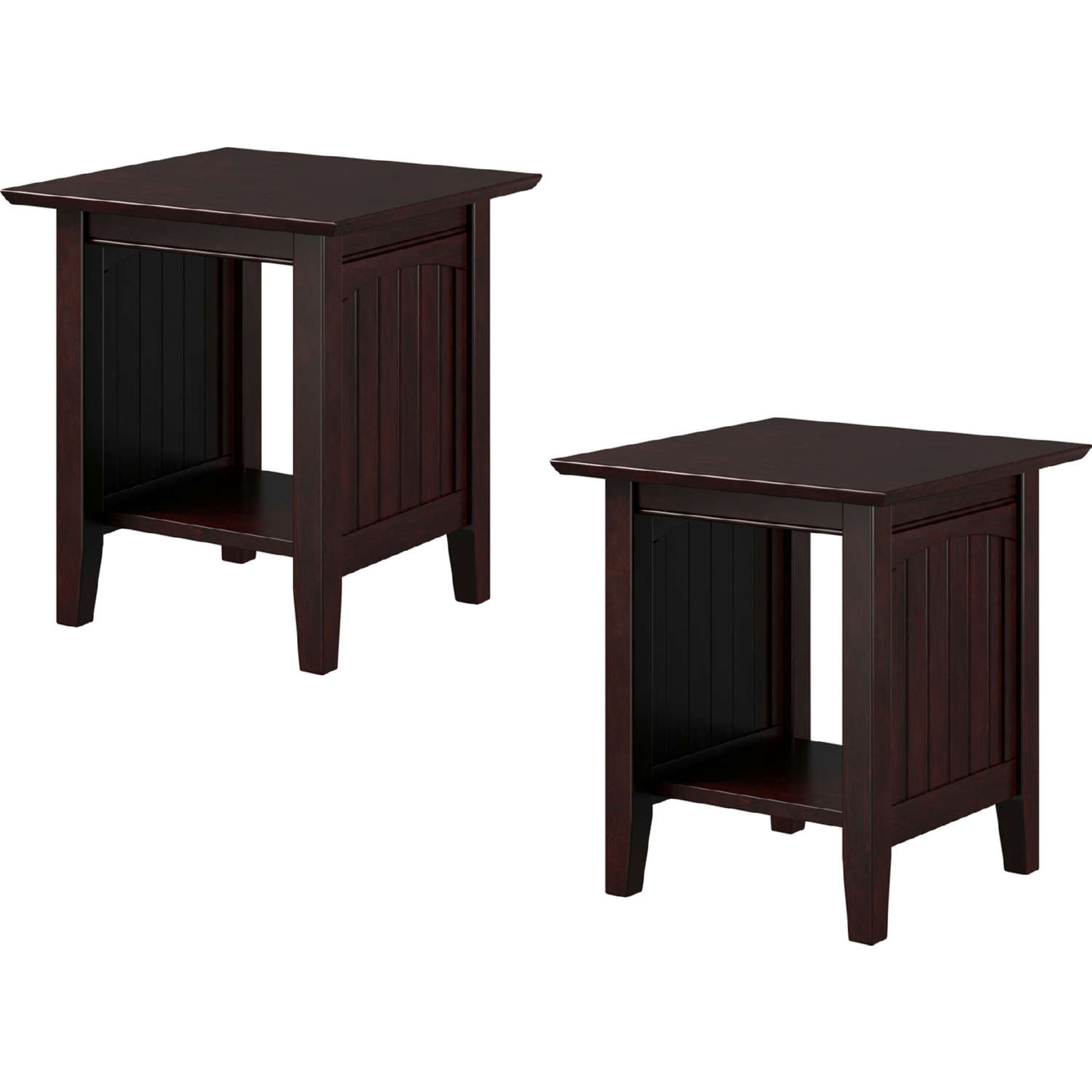 AFI AH34301 Nantucket End Table in Black Espresso Finish Solid Wood ...