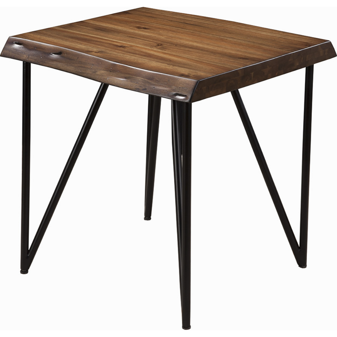 Alpine 1968-62 Live Edge End Lamp Table in Light Walnut Finish