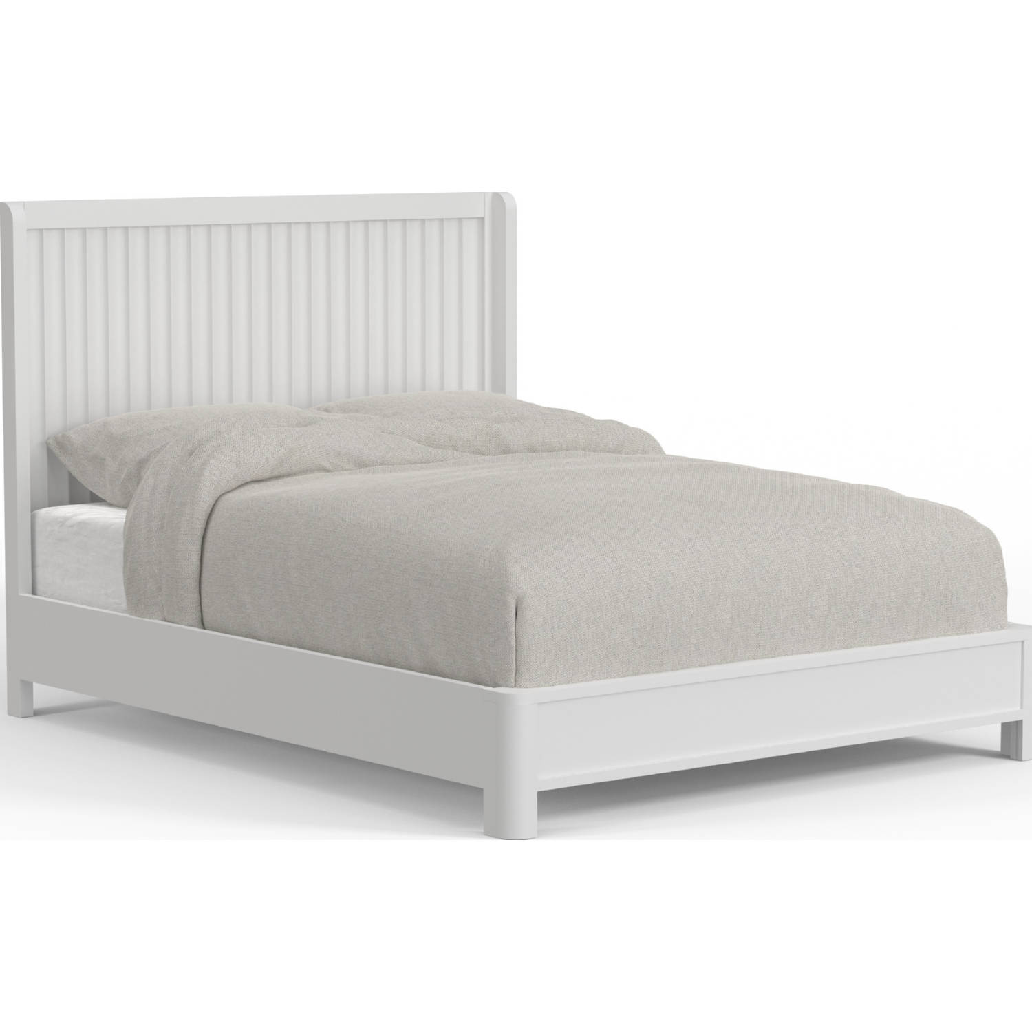 Alpine 2090-07EK Stapleton King Panel Bed in White Finish