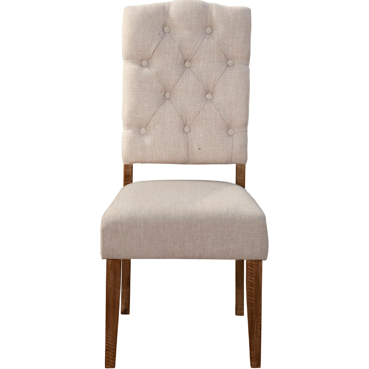 Alpine 4068-02 Newberry Dining Chair in Tufted Neutral Fabric ...