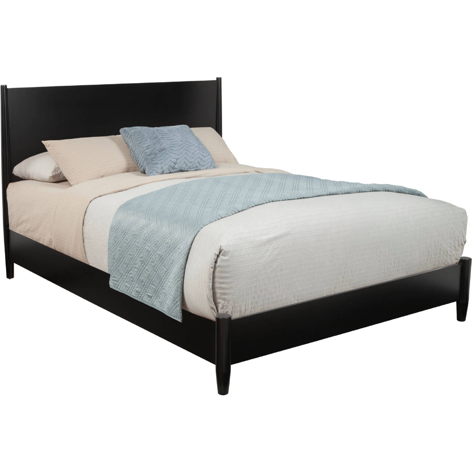 Alpine 766BLK-01Q Flynn Queen Platform Bed in Black Finish