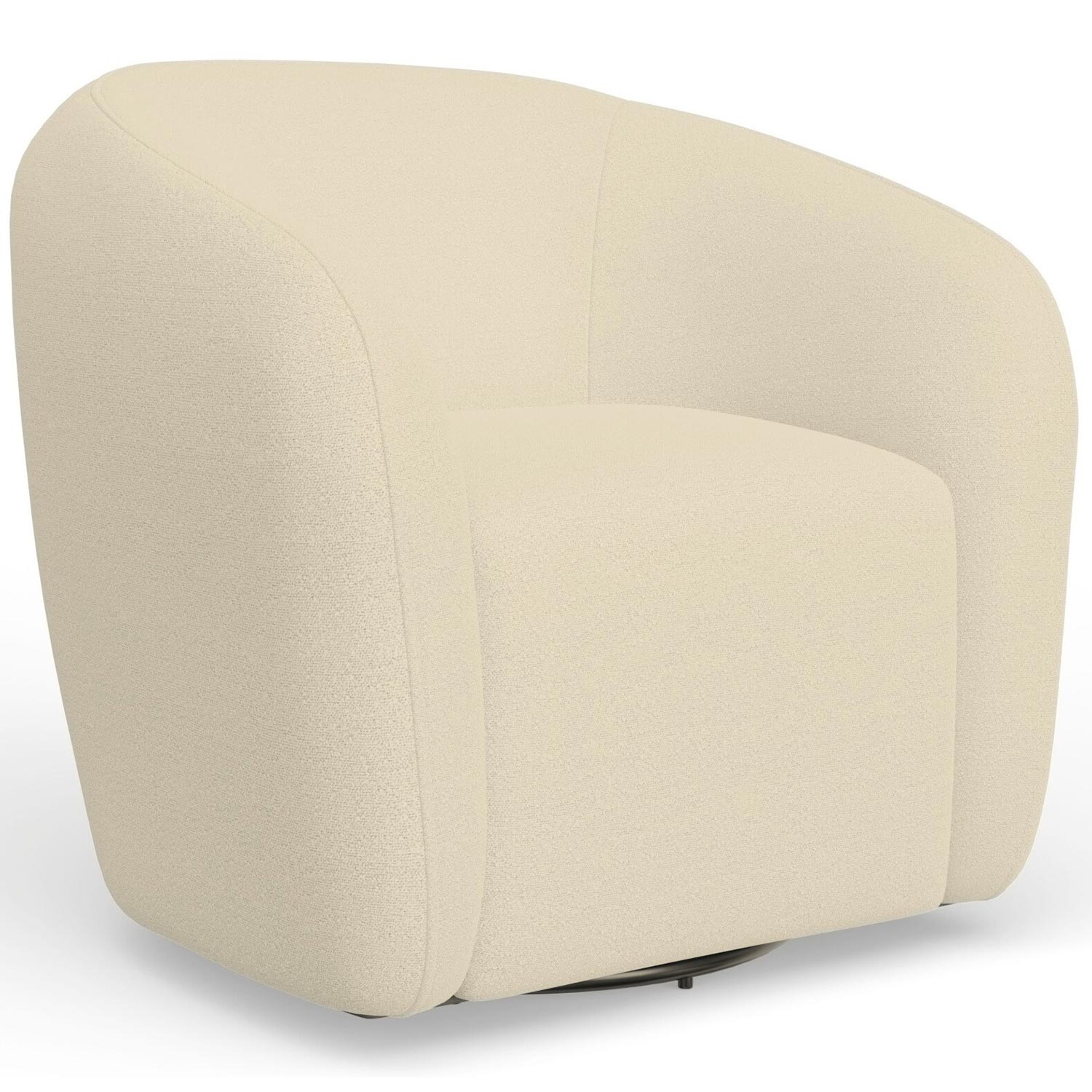 Alpine 9068 Margo Swivel Chair in Ivory Cream Fabric