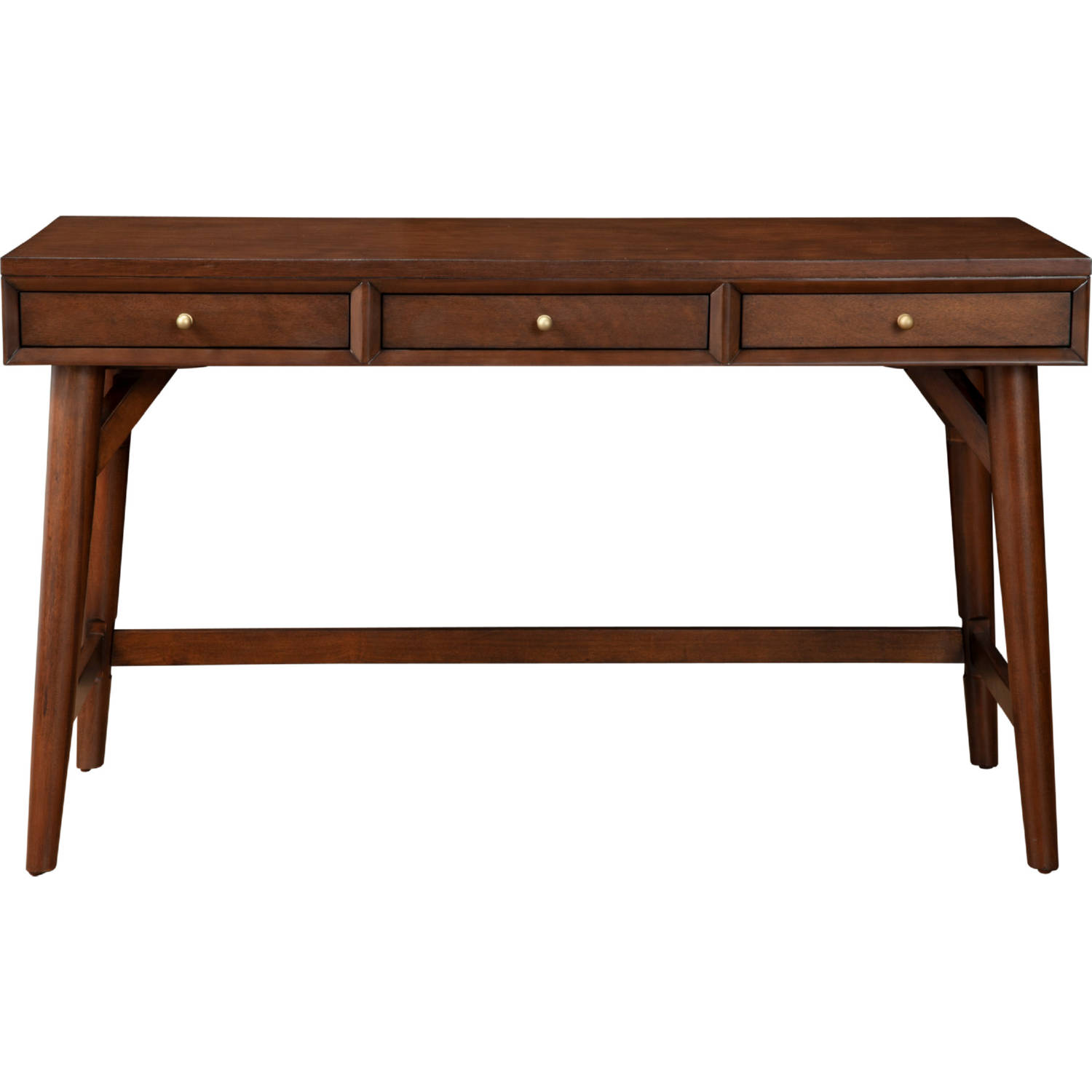 Alpine 966WAL-66 Flynn 52" Desk in Walnut Finish
