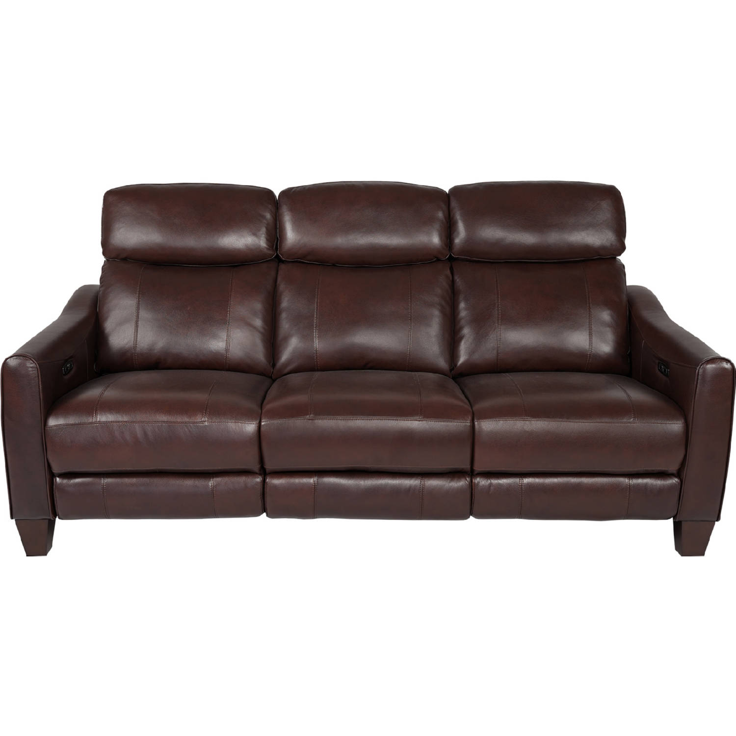 Armen LCML3LCHO Milos 83" Zero Gravity Power Reclining Sofa in Chocolate Brown Top Grain Leather