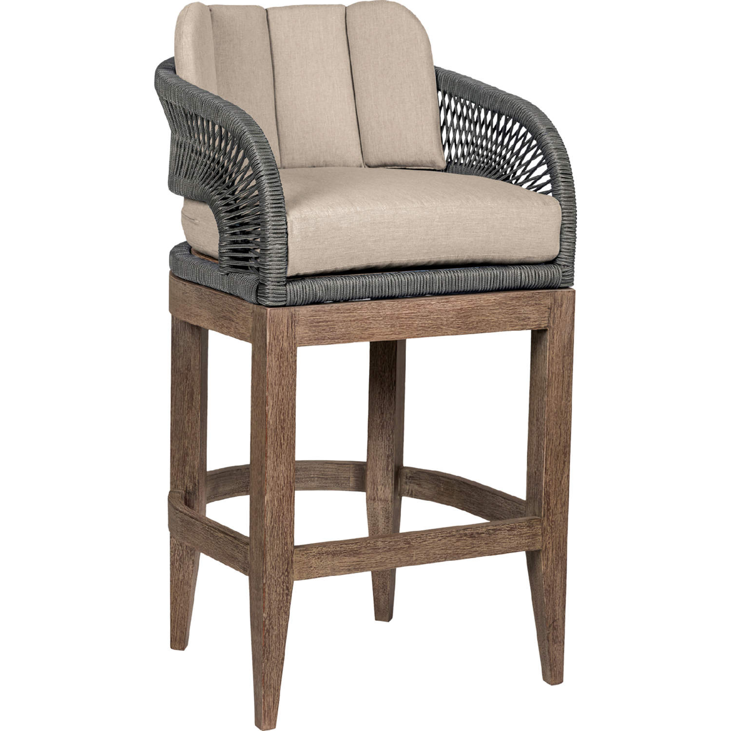 Armen LCORBAEUCTP30 Orbit Outdoor 30" Bar Stool in Weathered Eucalyptus ...