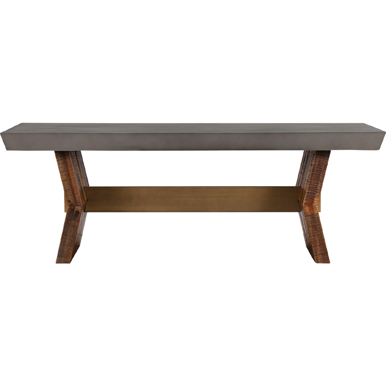 Armen LCPJDICC Piccadilly 87" Dining Table in Acacia Wood & Concrete