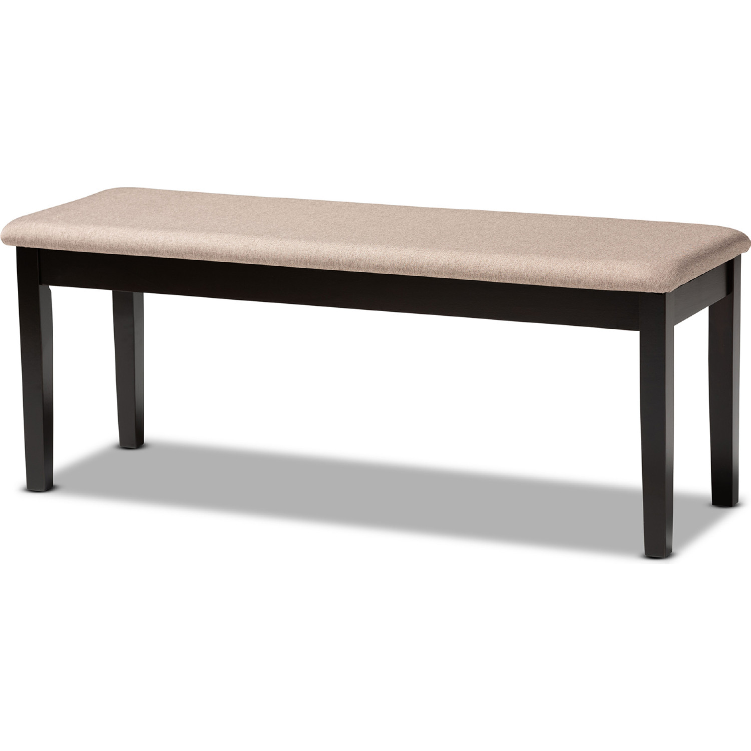 Baxton RH037-Sand/Dark Brown-Dining Bench Teresa Dining Bench in Sand ...