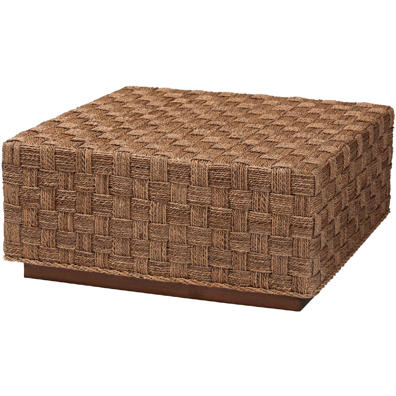 Baxton KARINA-Wooden-Coffee Table Karina Coffee Table in Woven Natural ...