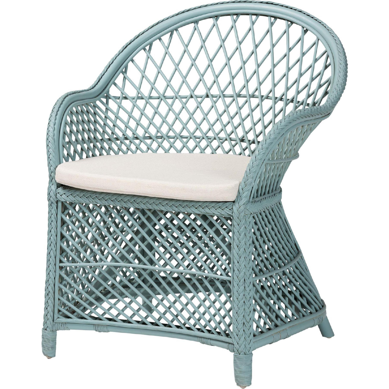 Baxton RCN 012-Light Blue Rattan-AC Casilda Accent Arm Chair in Light ...