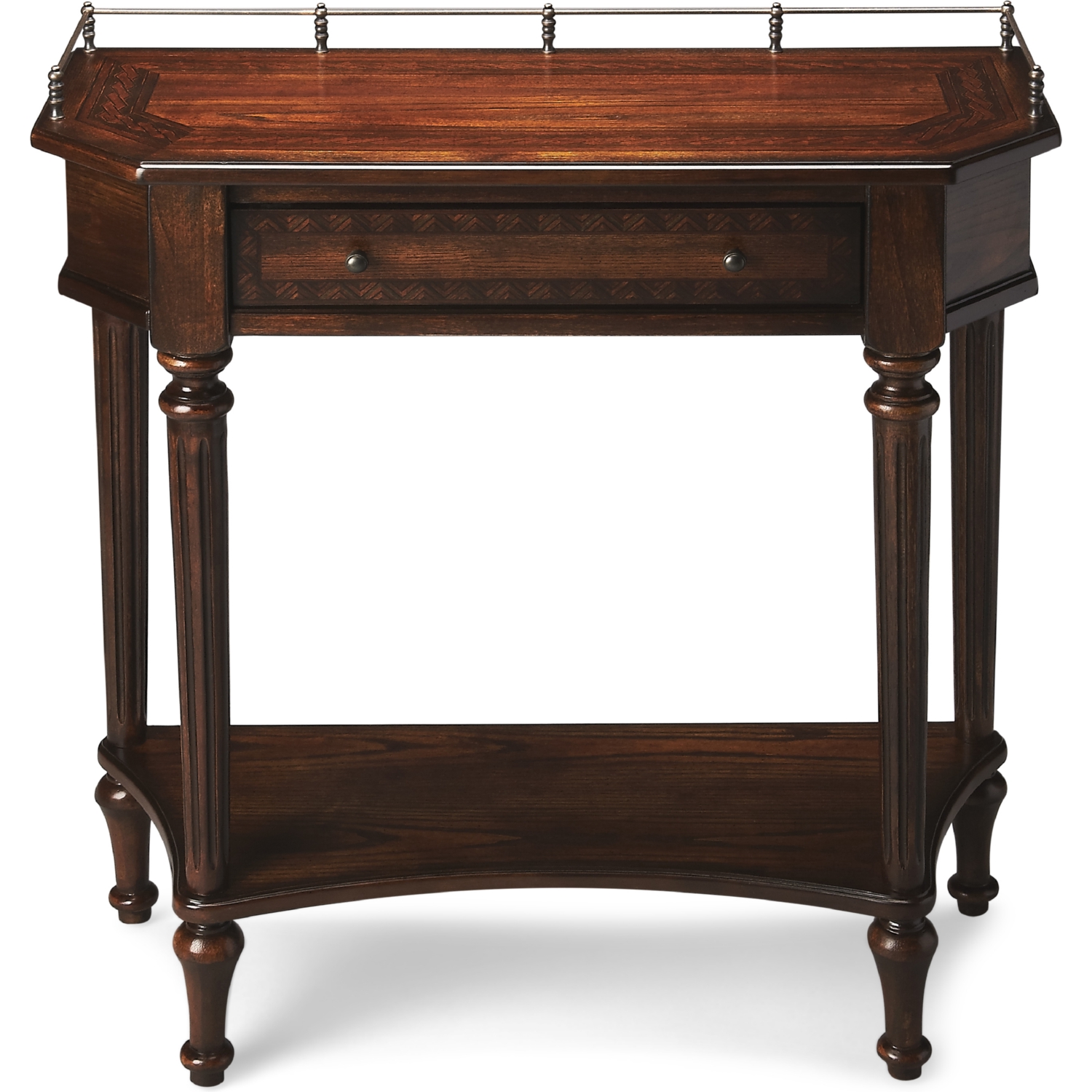 Butler 883024 Charleston Console Table in Dark Cherry Brown Wood