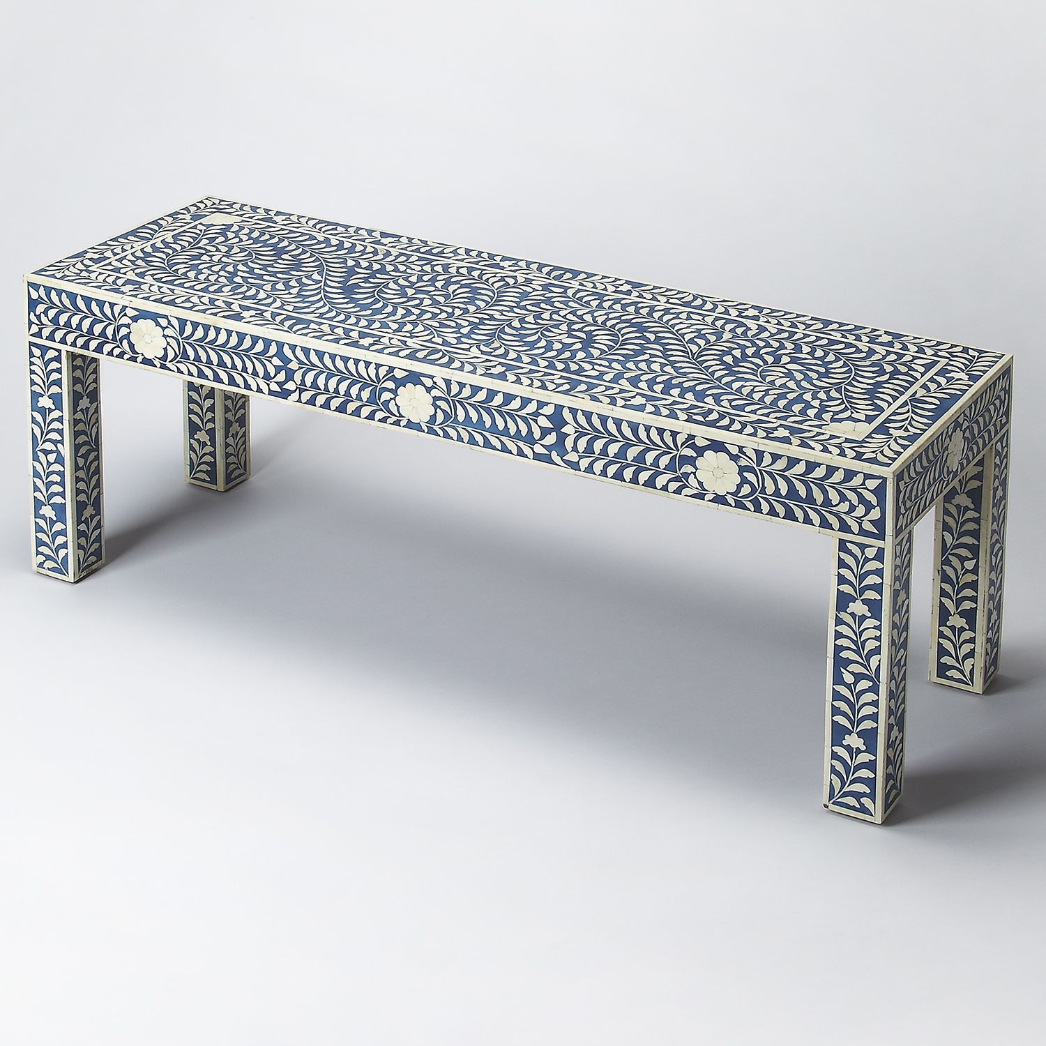 Butler 3558319 Vivienne Blue Bone Inlay Bench