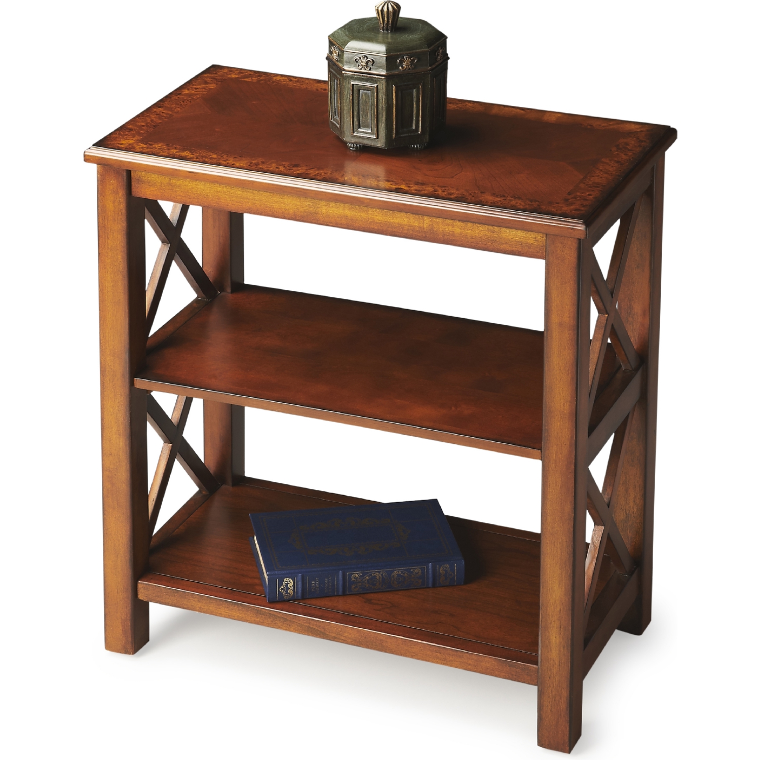 Butler 4105101 Vance Olive Ash Burl Bookcase