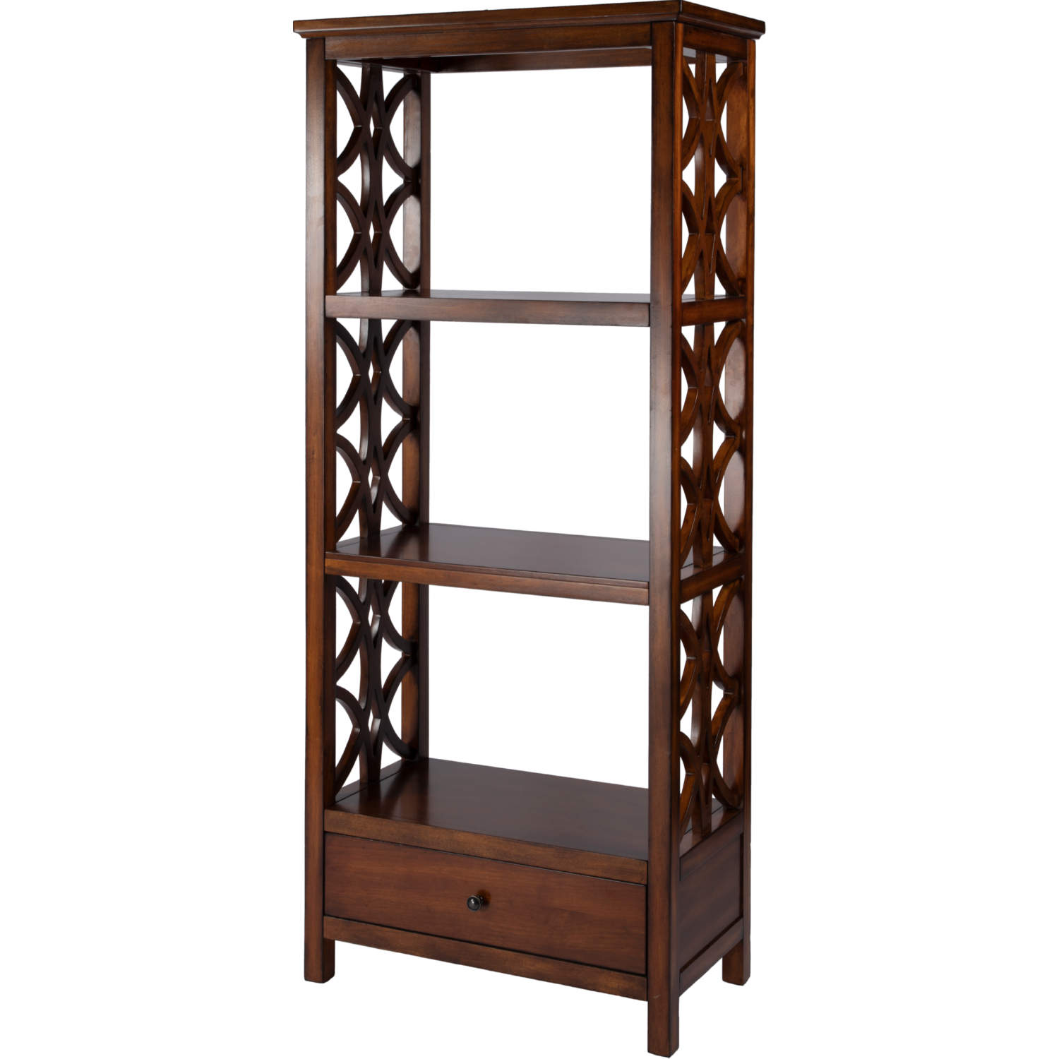 Butler 5693011 Lorena 30"W 3 Tier Etagere Bookcase with Drawer in ...