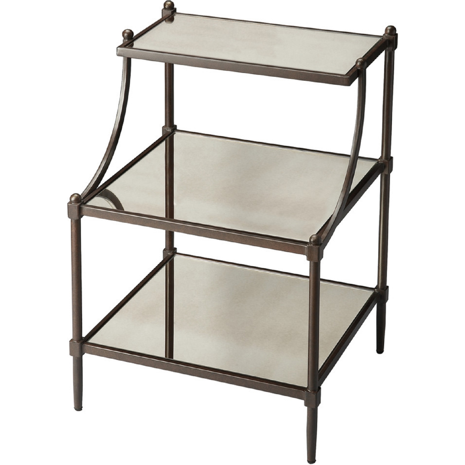 Butler 7015025 Peninsula Mirrored Tiered Side Table