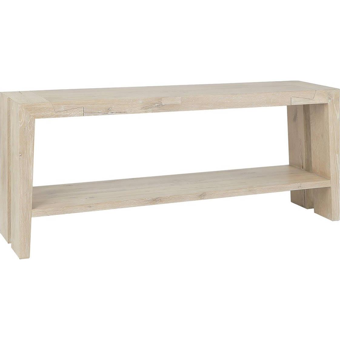 Classic Home 51031529 Troy Console Table in White Cracked Oak