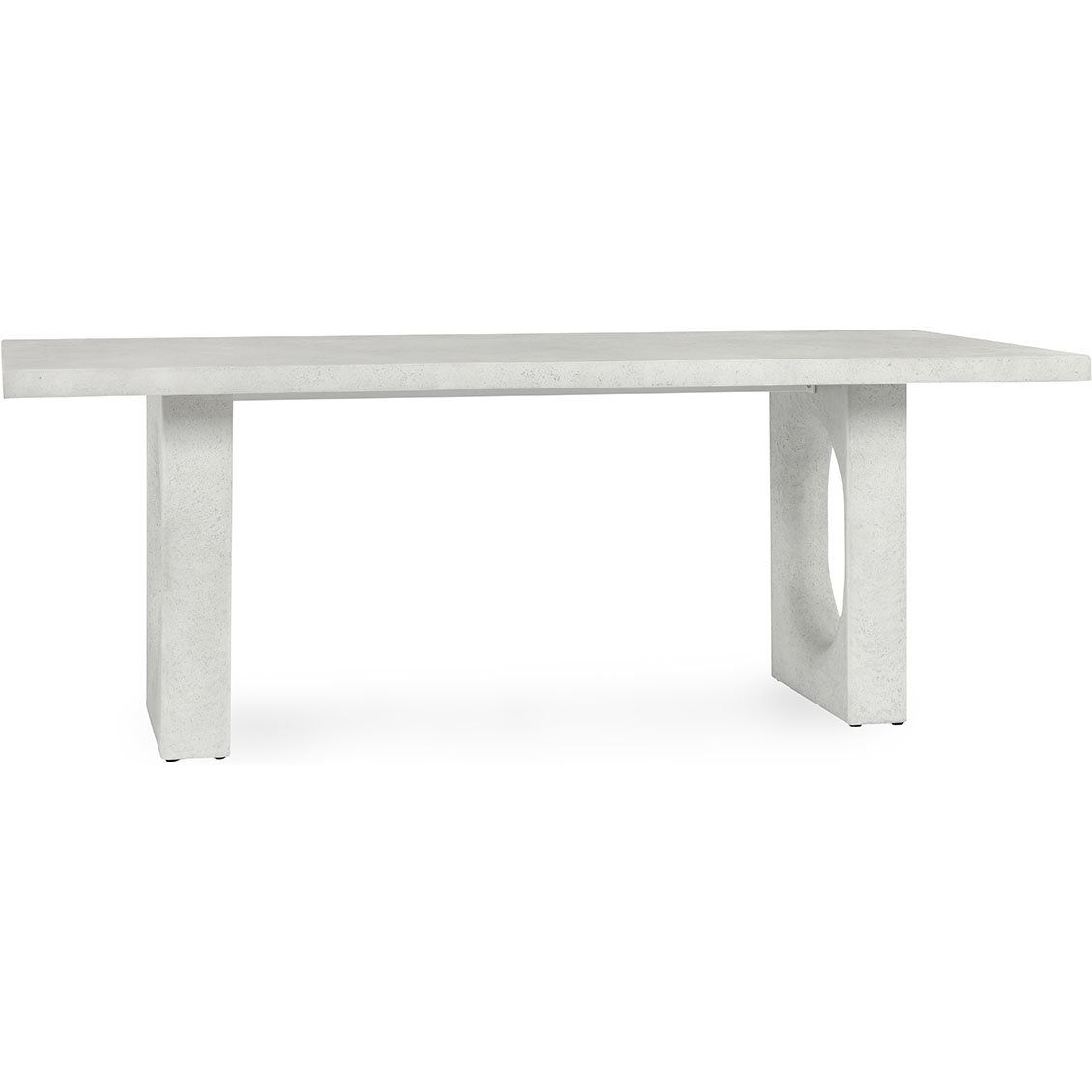 Classic Home 51031636 Lange Outdoor 82" Dining Table in Ivory Fiber ...