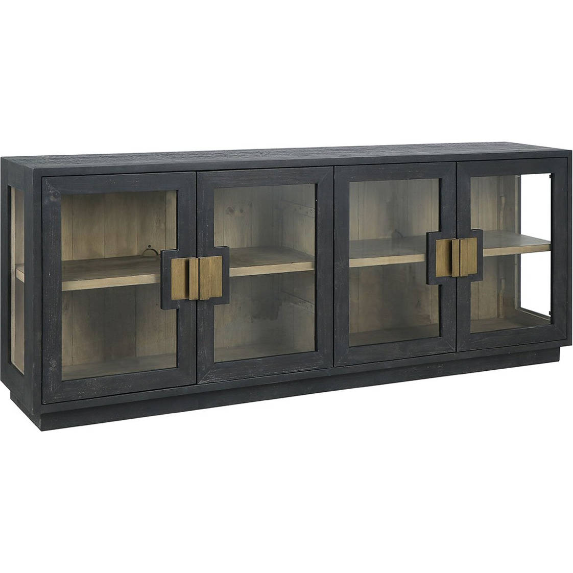 Classic Home 52004078 Larson 4 Door Sideboard in Black & Natural ...