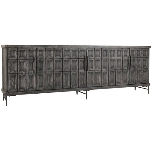 Classic Home 52004615 Warren 6 Door Sideboard in Reclaimed Pine & Iron