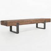 Classic Home 51011517 Duarte 55" Coffee Table in Reclaimed Oak & Metal