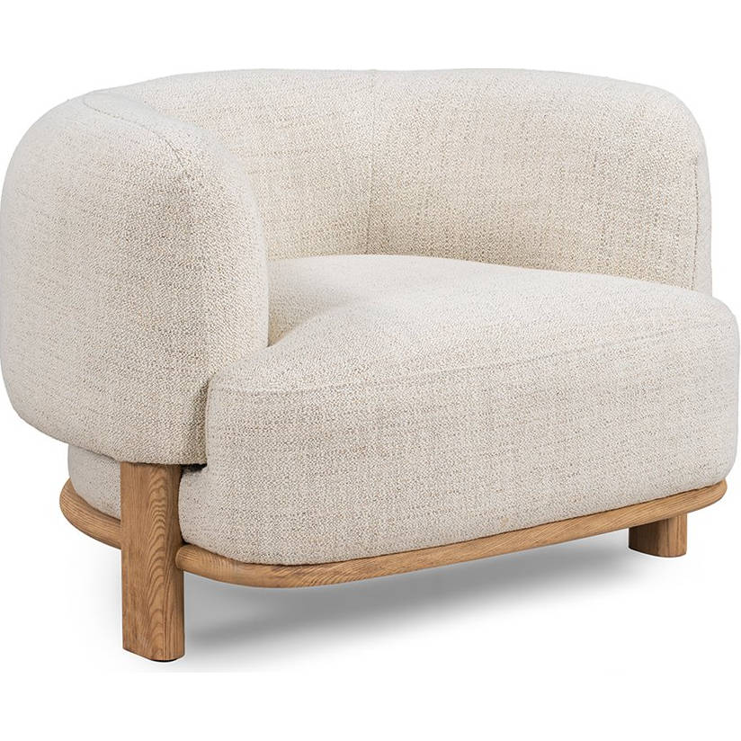 Classic Home 53004704 Pasadena Accent Chair in Neutral Fabric & Wood
