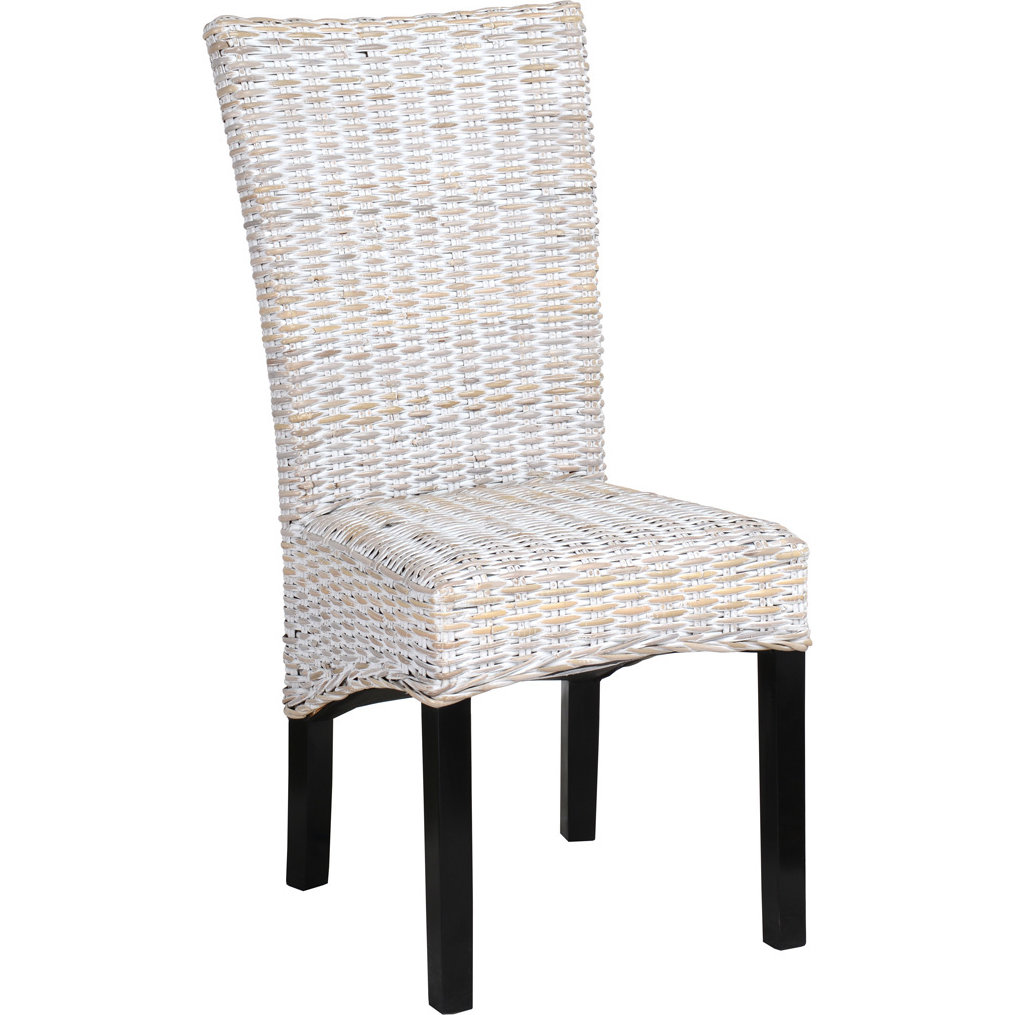 Classic Home 53004934 Cunningham Dining Chair in White Wash Wicker ...