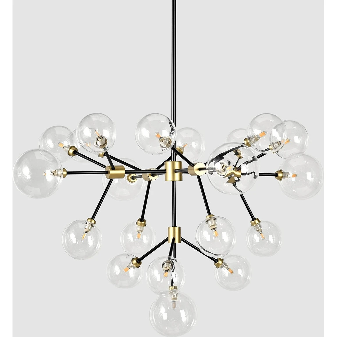 Classic Home 56004180 Phoenix Chandelier in Two Tone Iron & Clear Glass ...