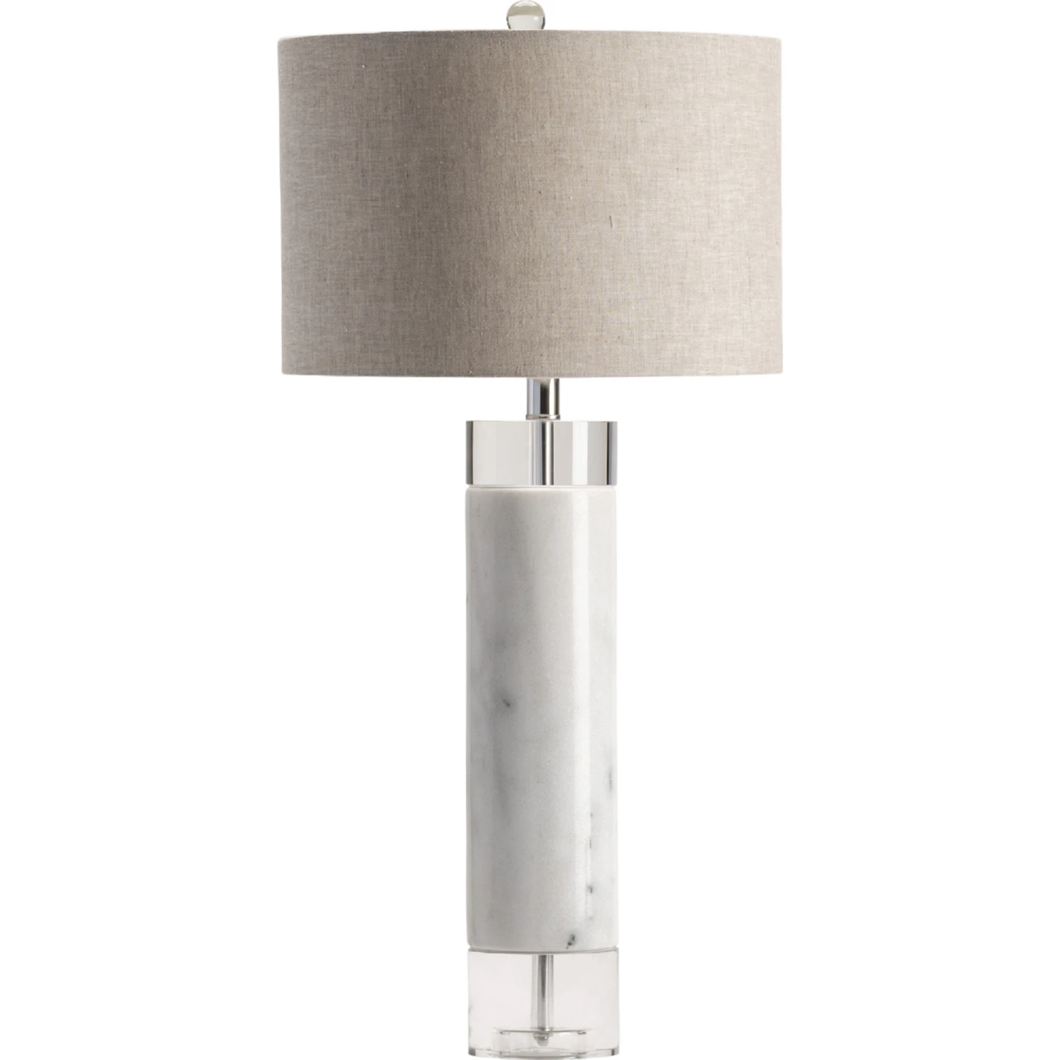 Crestview CVAVP718 Sheffield Table Lamp in White Marble, Crystal ...