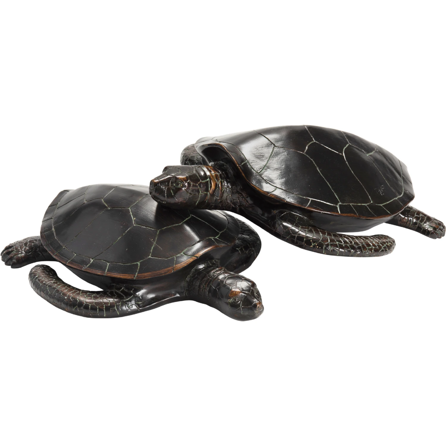 Crestview CVDDP013 Sheldon Turtle Statues in Brown & Bronze Finish ...