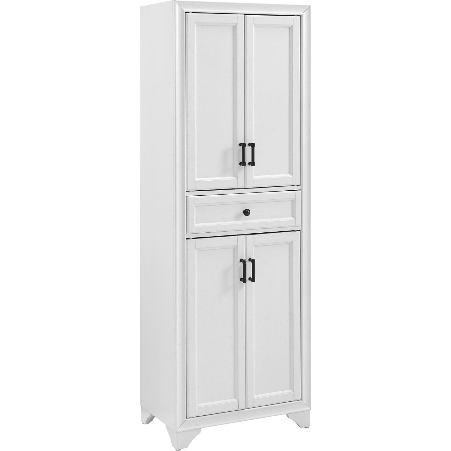 Crosley CF3111-WH Tara Pantry Cabinet in Distressed White Finish
