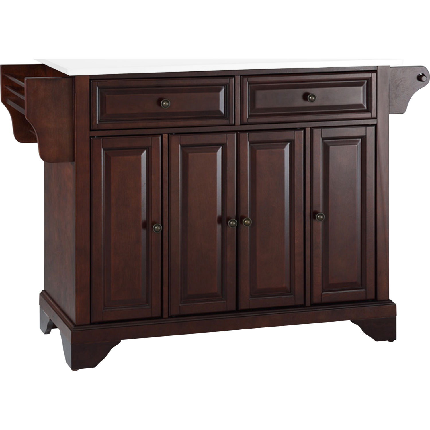 Crosley KF30005BMA Lafayette Kitchen Island Cart in Mahogany Finish ...