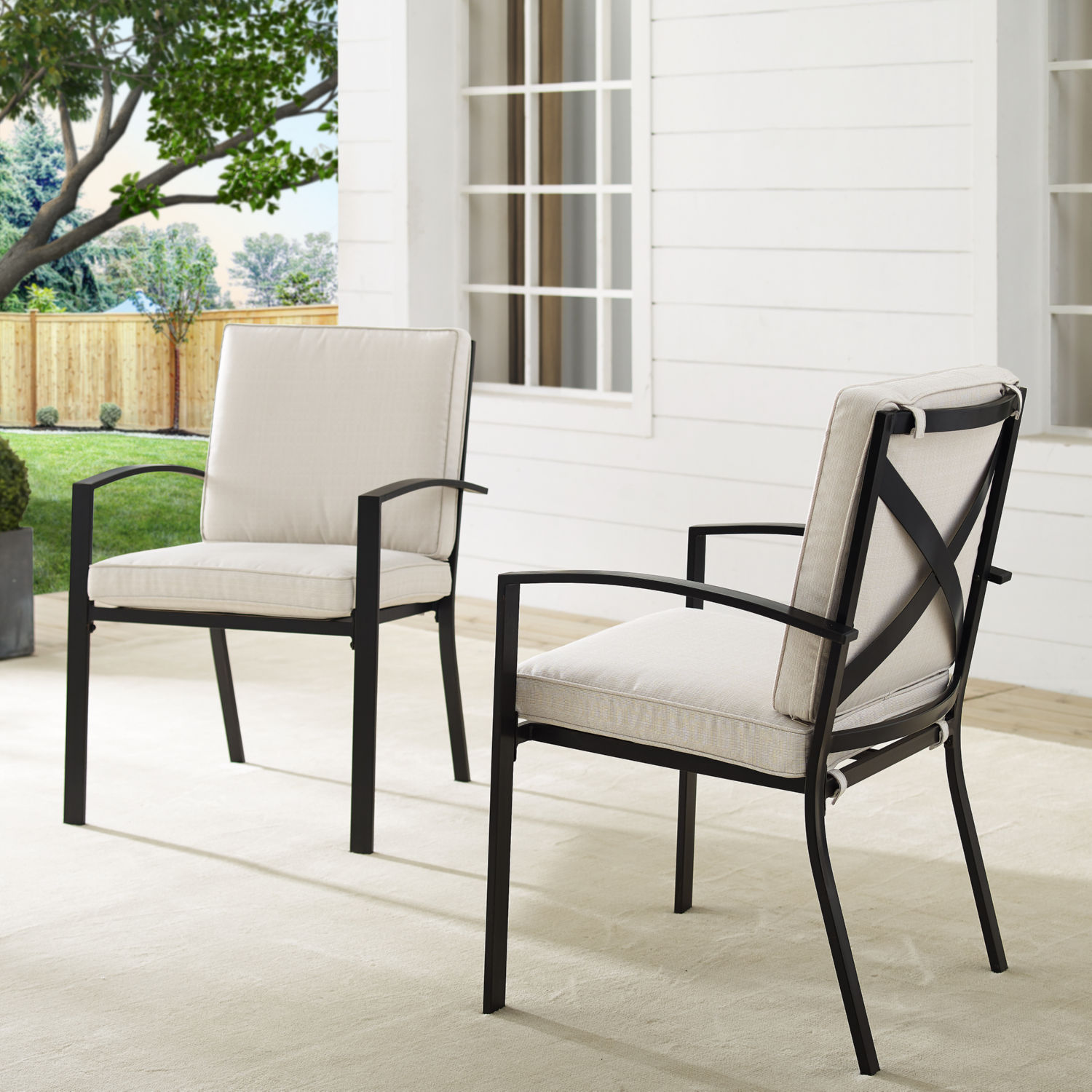 Crosley KO60025BZ-OL Kaplan Outdoor Dining Chair in Oil Rubbed Bronze ...