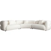 Diamond Sofa MICAHIV3PCSECT Micah 3 Piece Sectional in Elite Ivory ...