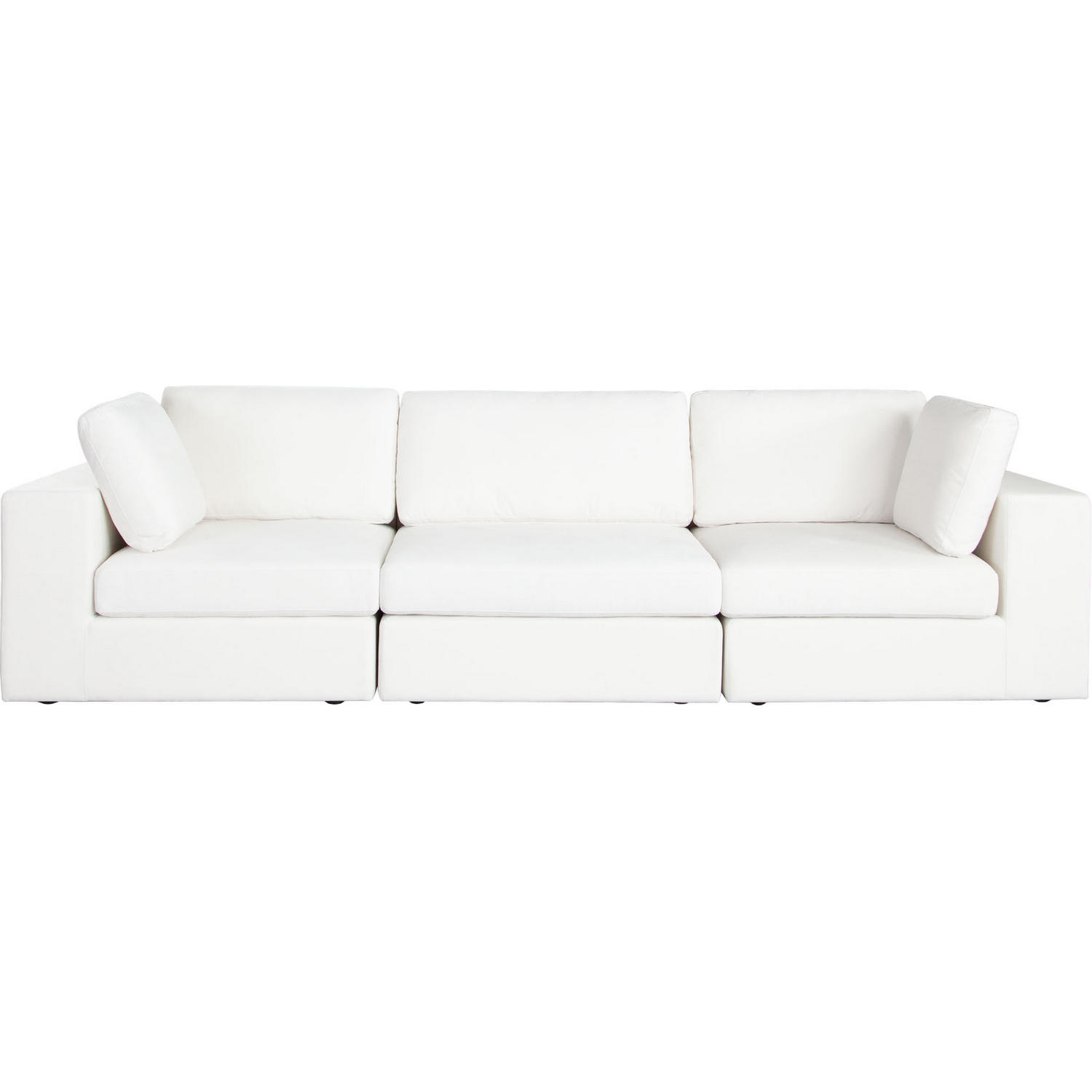 Diamond Sofa MUSE2SC1ACWH Muse 3 Piece Modular Sofa in Mist White ...