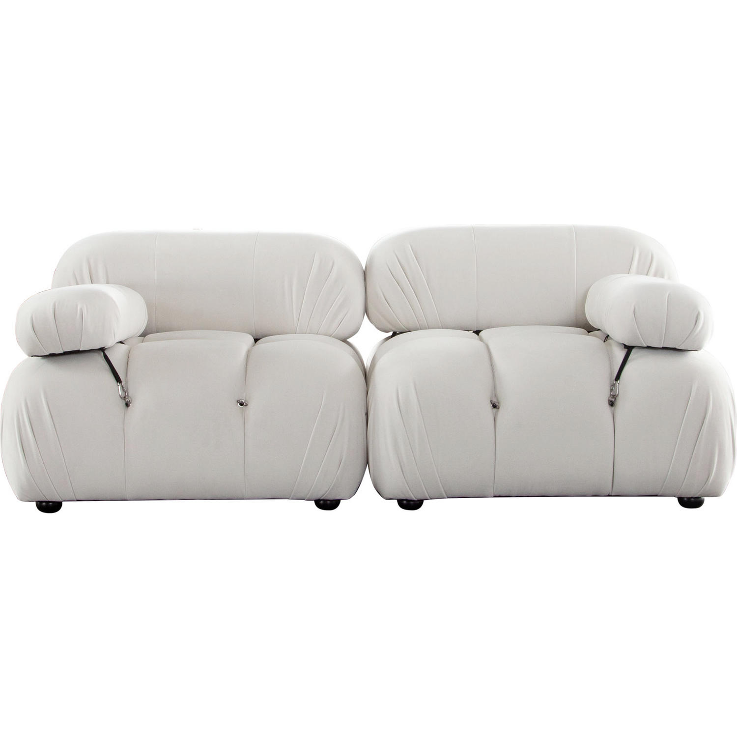 Diamond Sofa PALOMA1LC1RCCM Paloma 2 Piece Modular Sofa in Tufted Light ...