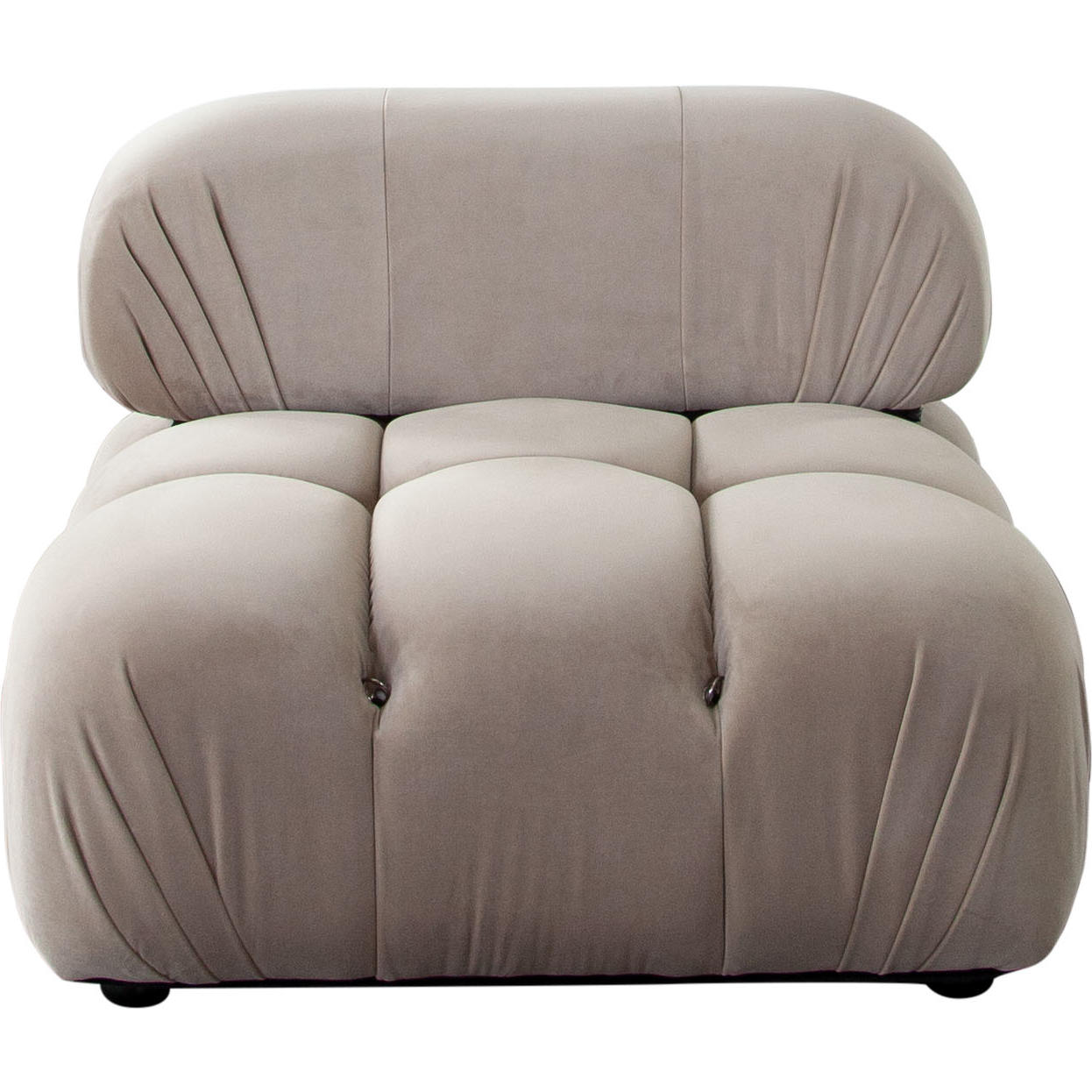Diamond Sofa PALOMAACTN Paloma Armless Chair in Tufted Mink Tan Velvet
