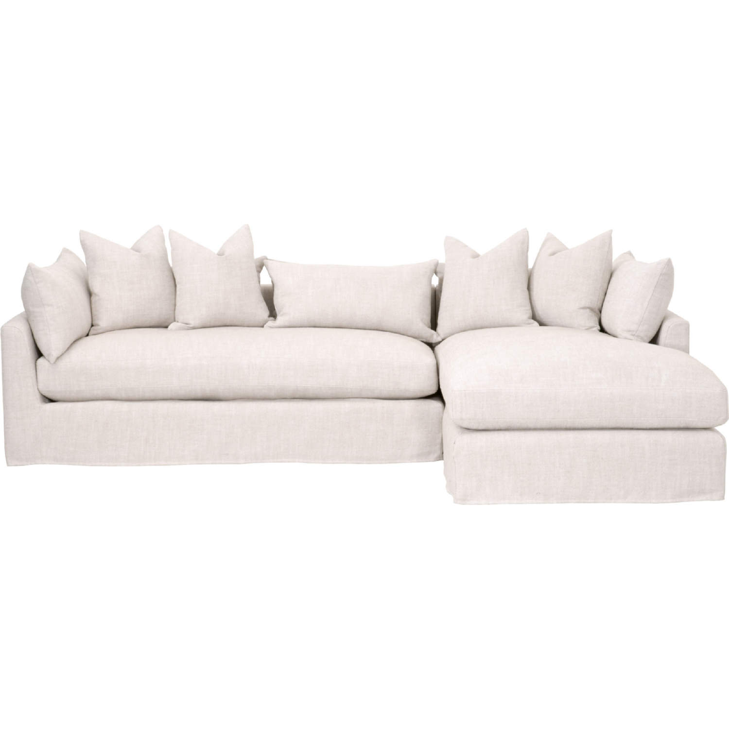 Essentials for Living 6606-RF.BISQ Haven Right Facing Lounge Slipcover ...