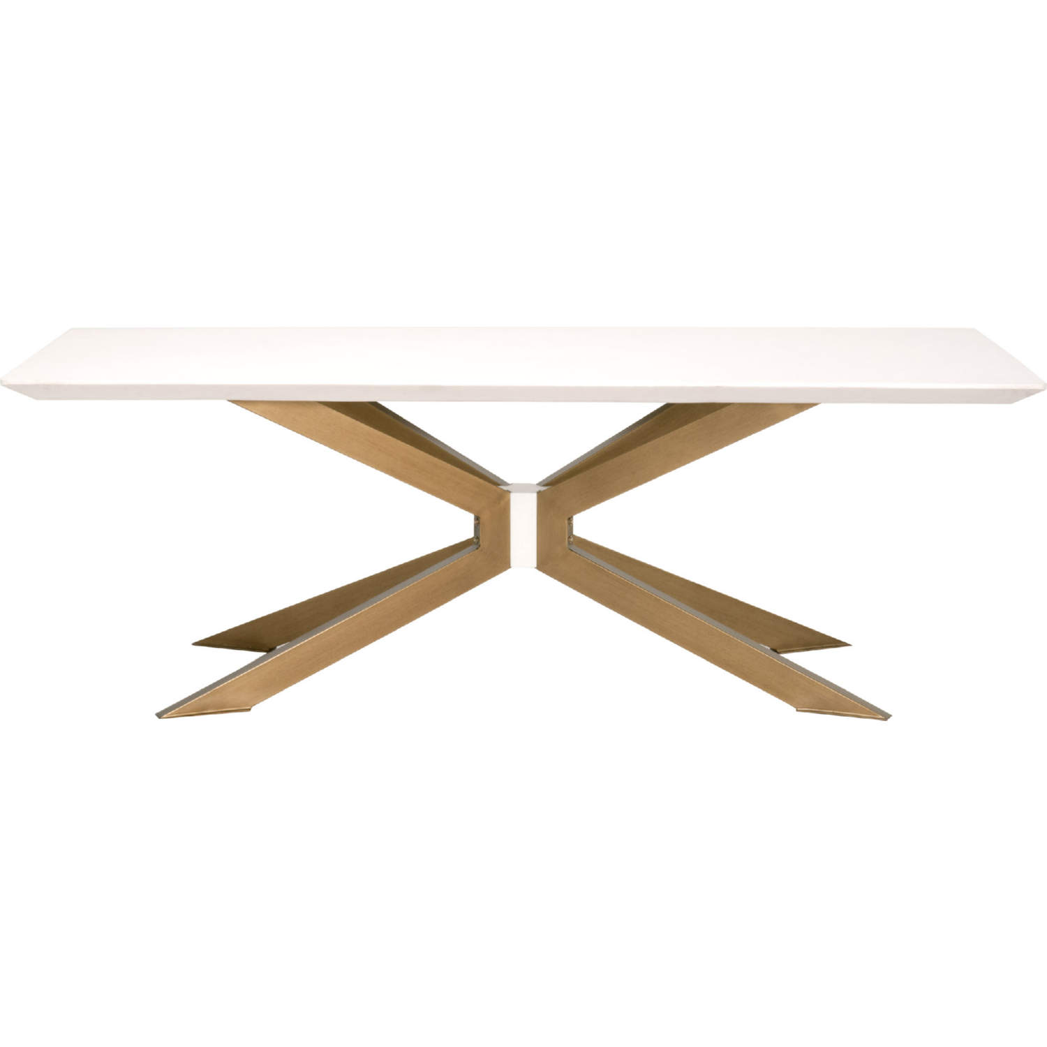 Essentials for Living 4630.BRA/IVO Industry 87" Dining Table in Ivory ...