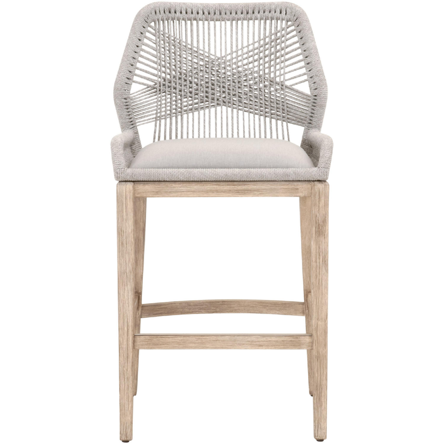 Essentials for Living 6808BS.WTA/PUM/NG Loom Bar Stool in Taupe & White ...